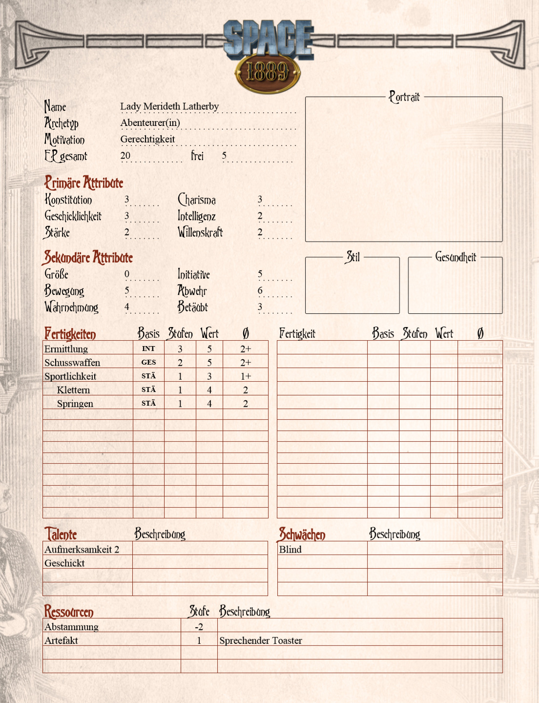 Space 1889 – RPGFramework – A roleplaying toolset