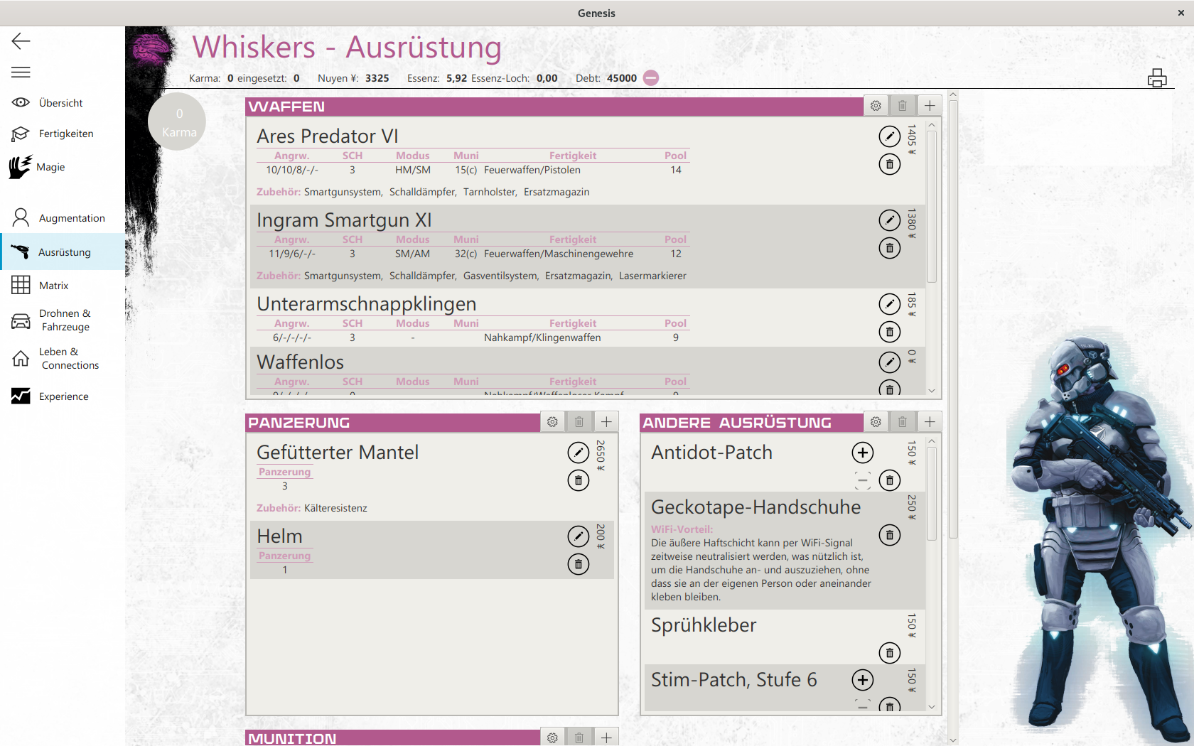 Shadowrun 6 – RPGFramework – A roleplaying toolset